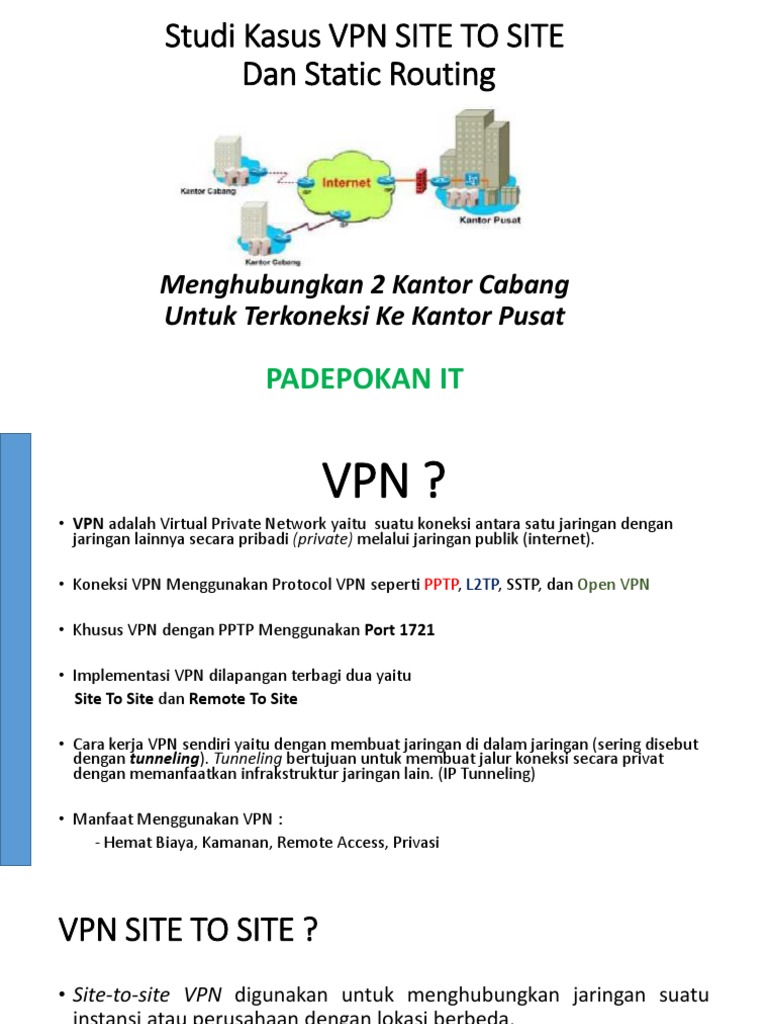 Latihan Mandiri - Studi Kasus VPN - Static Routing | PDF