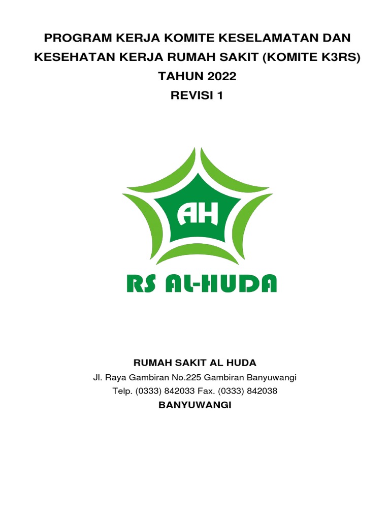 Program Komite K3RS Tahun 2022 Revisi 1 | PDF
