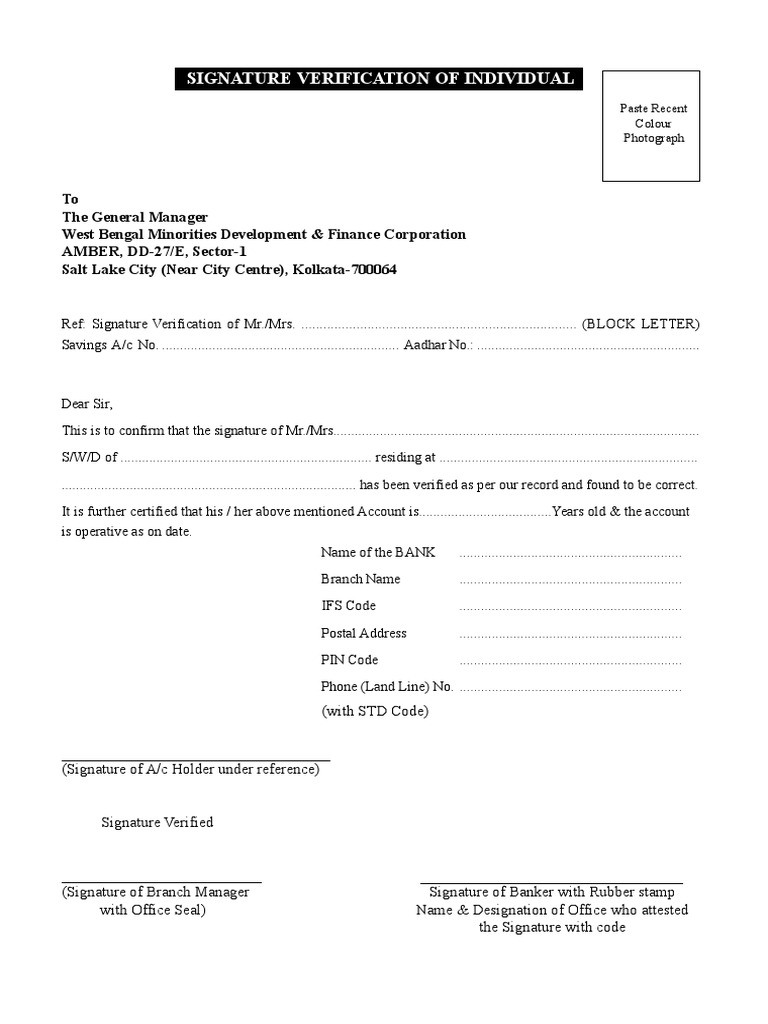 Term Loan Signature Verification Form - 1571647857 | PDF | Signature ...