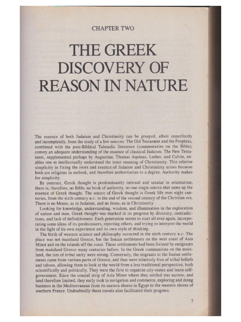 The Greek Discovery of Reason in Nature | PDF