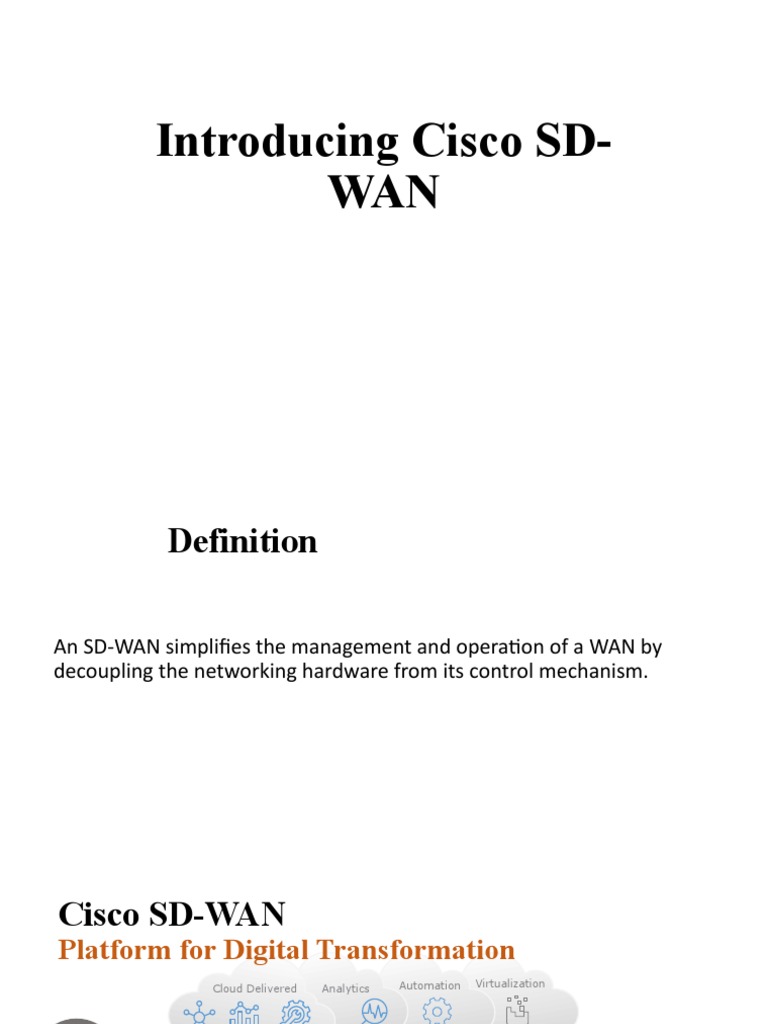 Sdwan Intro | PDF | Router (Computing) | Cloud Computing