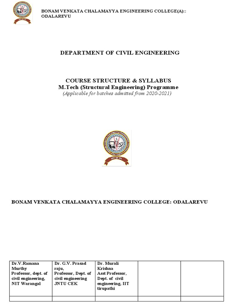M. Tech Structural Engineering | Download Free PDF | Stress (Mechanics) | Foundation (Engineering)