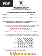 PT Grade 1 Matatag Math 1 - Tagalog Version | PDF