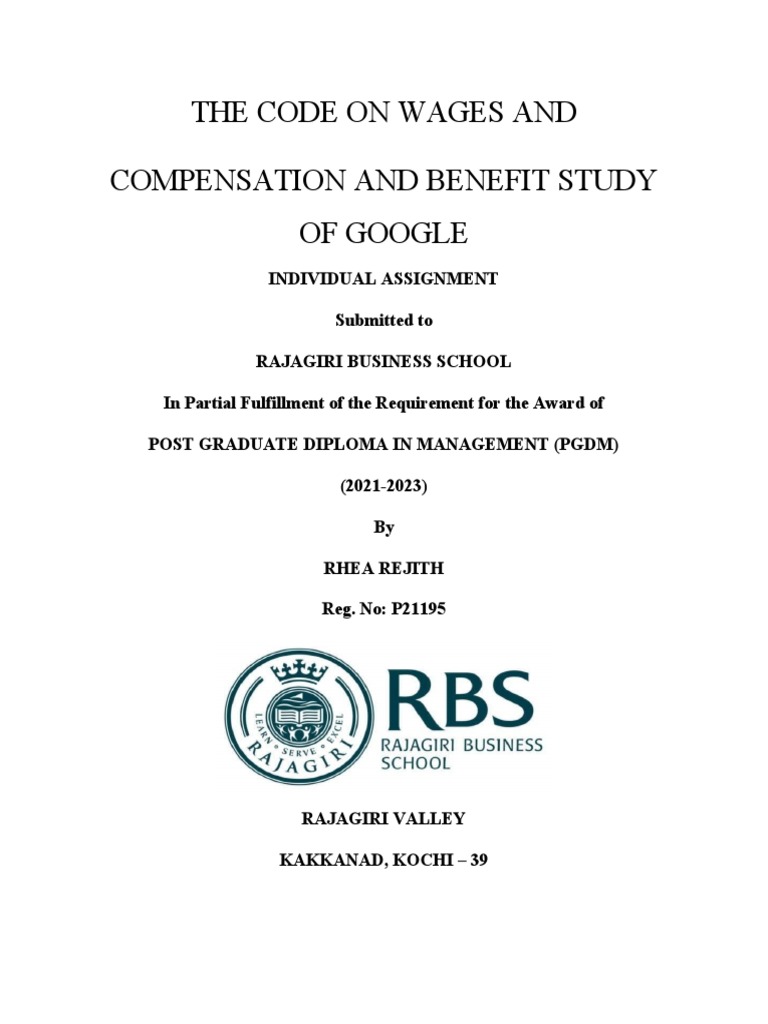 Code On Wages Assign | PDF | Employment | Wage