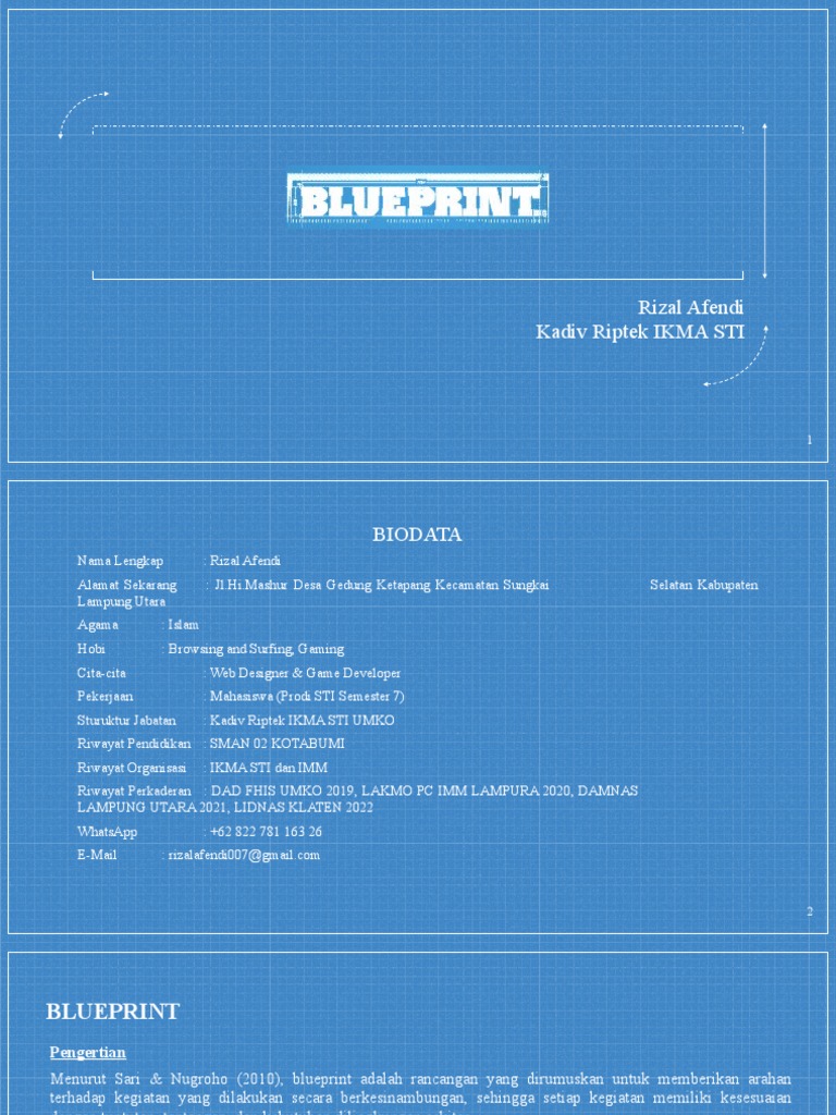 Blueprint Materi | PDF | Seni | Pengembangan Diri