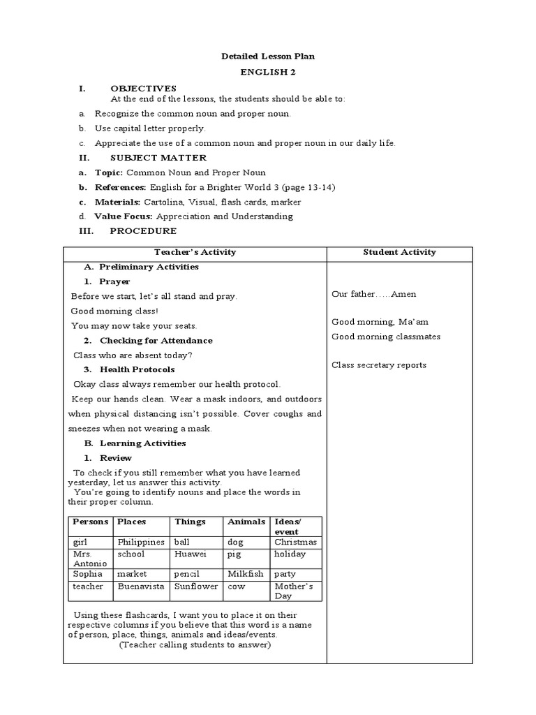 DLP For Demo (English 2) .April Manalo | PDF | Noun | Flashcard