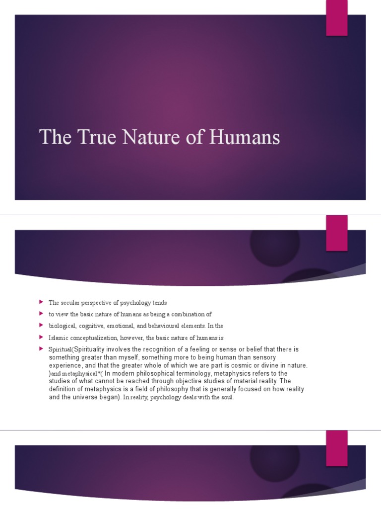 The True Nature of Humans | PDF | Soul | Tawhid