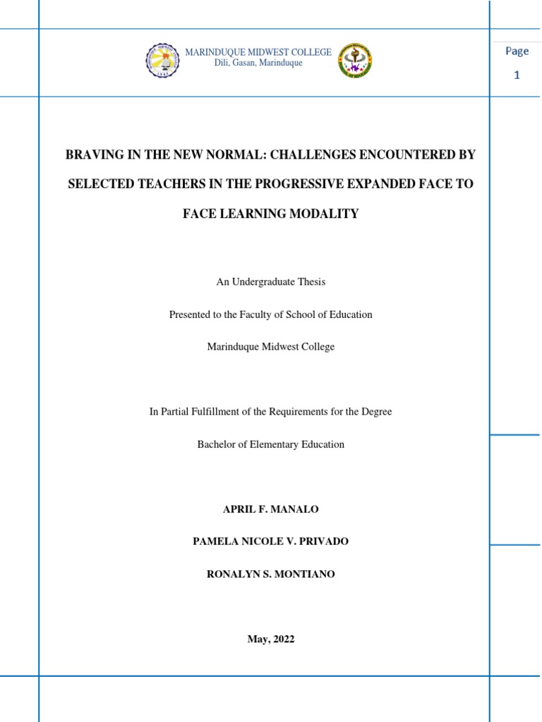 April Thesis | Download Free PDF | Survey Methodology | Distance Education