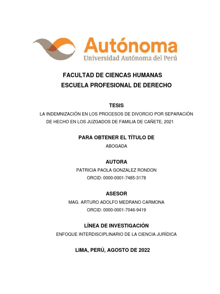 Gonzalez Rondon, Patricia Paola | PDF | Divorcio | Matrimonio