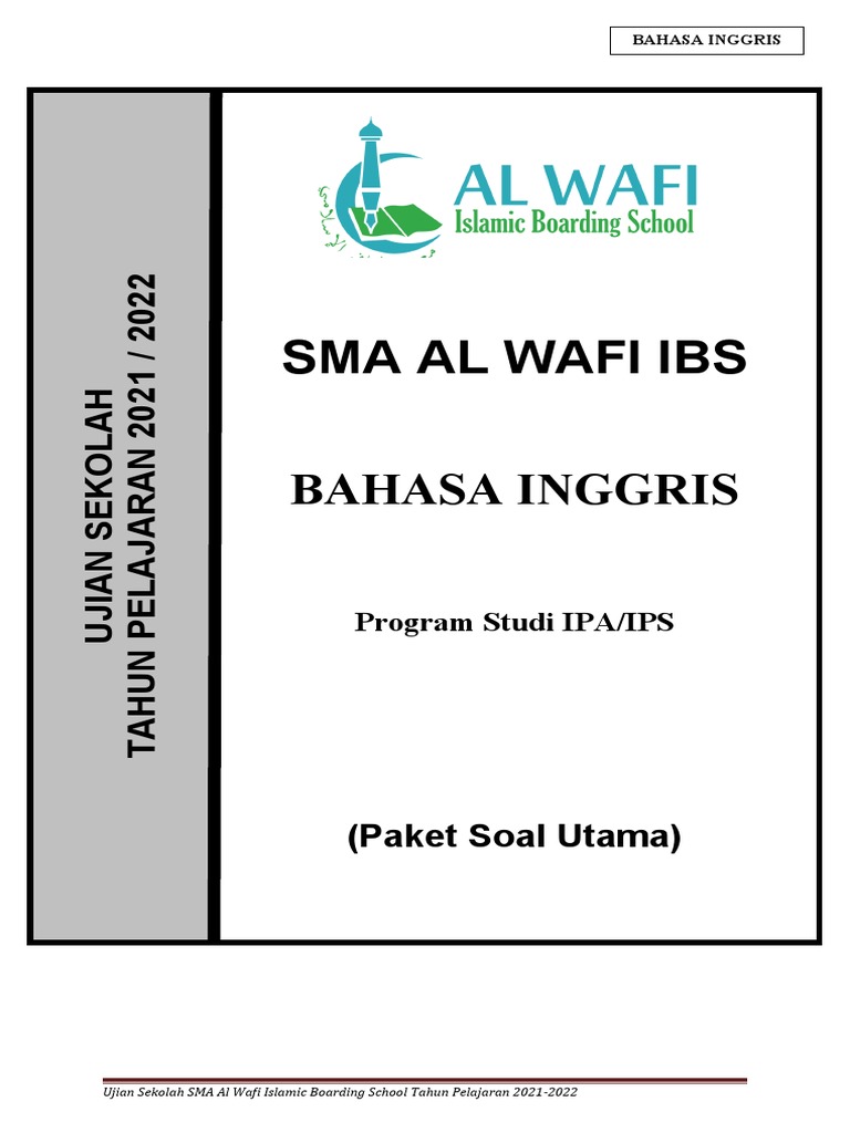 Soal US B.Inggris 2122 | PDF | Pulp (Paper) | Paper