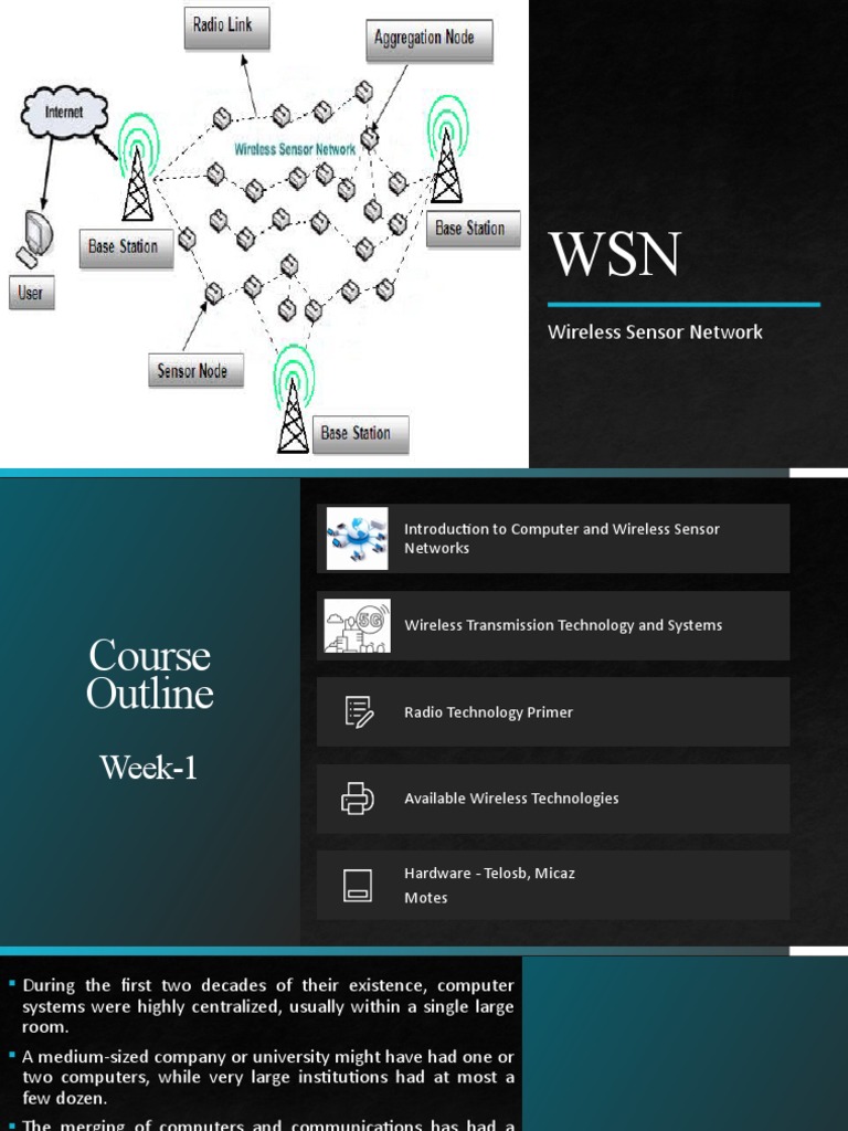 Introduction to Wireless Sensor Networks | PDF | Computer Network | Wireless Sensor Network