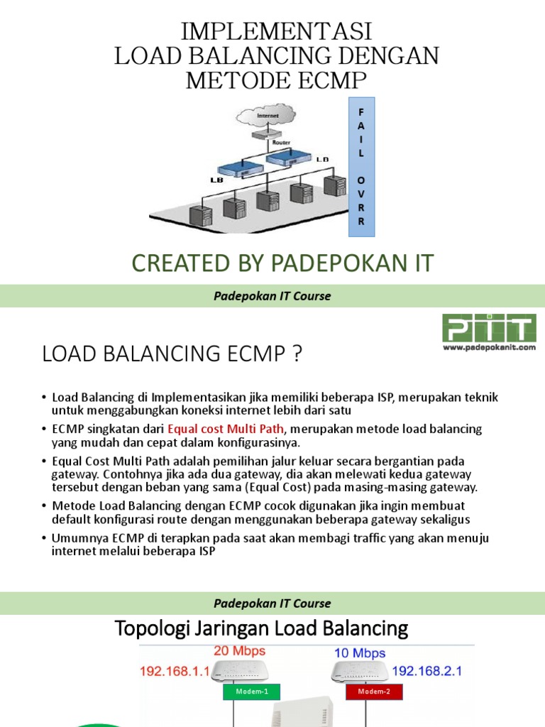 Implementasi Load Balancing Dengan Metode ECMP | PDF