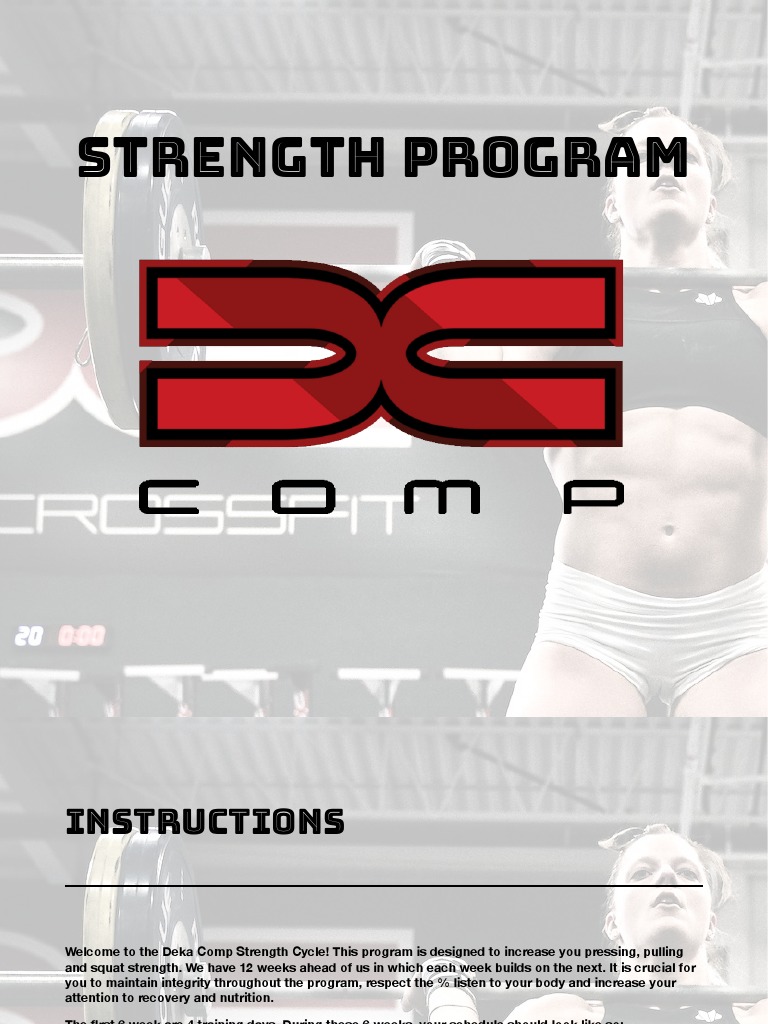 Strength Program - 1 | PDF | Strength Training | Weight Training