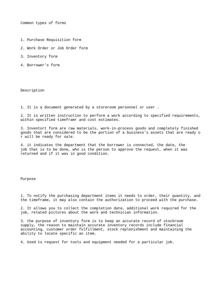 Different Types of Form | PDF