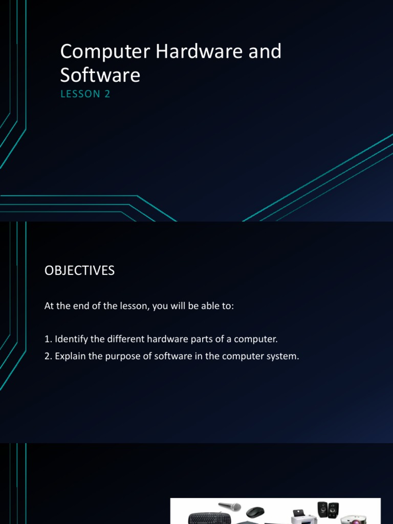 LESSON 2 - Computer Hardware and Software | PDF | Computer Hardware ...