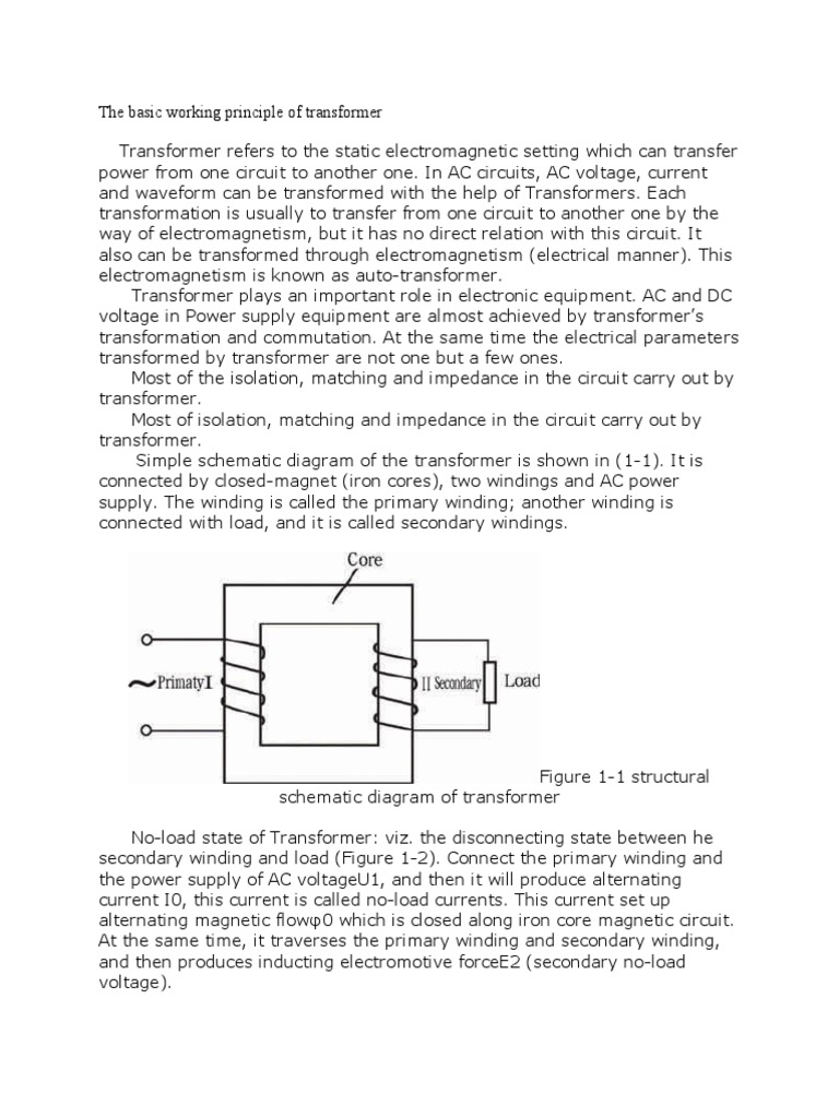 The Basic Working Principle of Transformer | PDF | Science & Mathematics