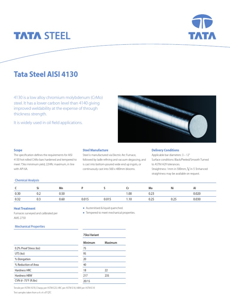 Aisi 4130 | PDF | Steel | Physical Sciences