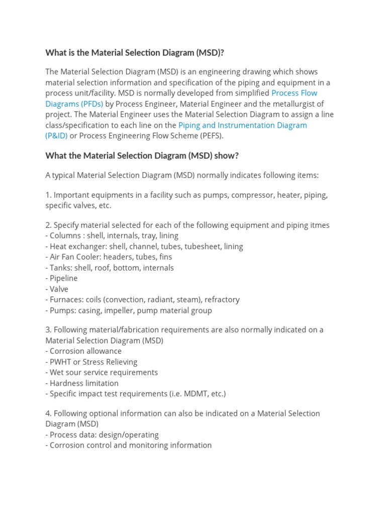 What The Material Selection Diagram (MSD) Show | PDF | Technology ...