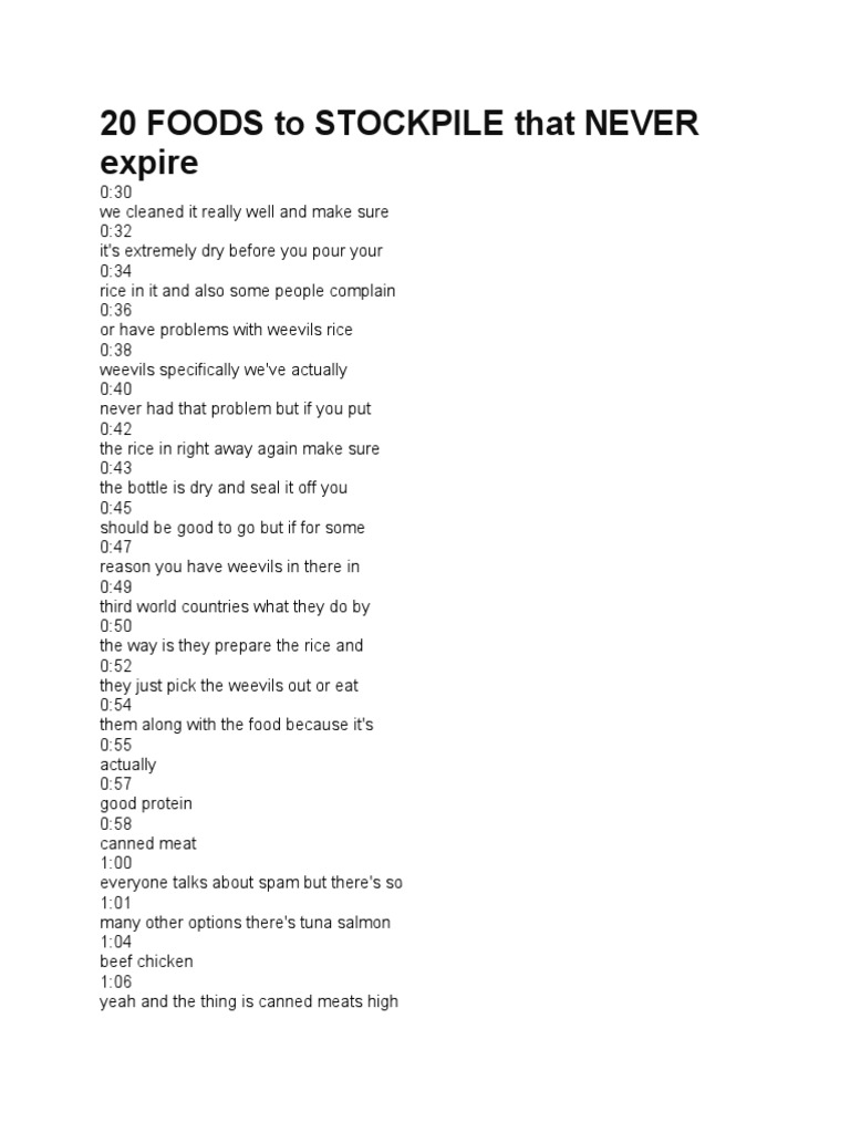 Food Never Expire | PDF | Canning | Vinegar