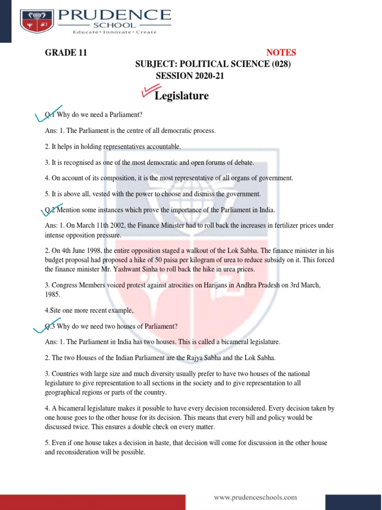 Legislature Notes-1 | PDF | Bill (Law) | Justice