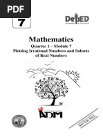 Grade 7 Mathematics Week 1 Lesson 1 | PDF | Numbers | Rational Number