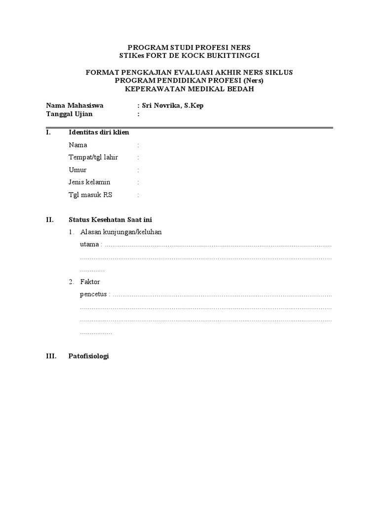 Format Ujian Siklus Profesi Ners | PDF