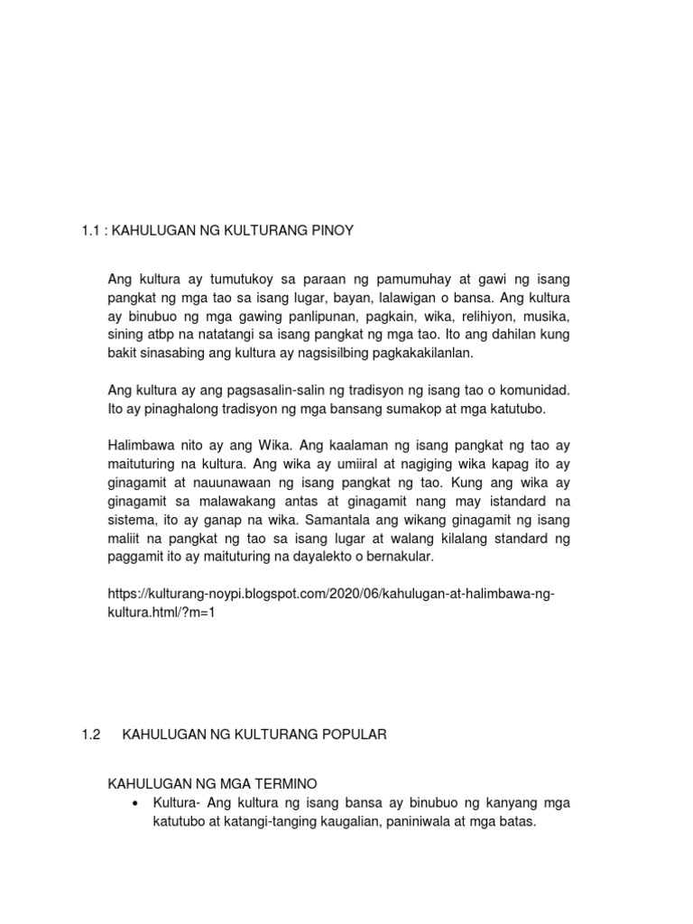 Kabanata 1 | PDF