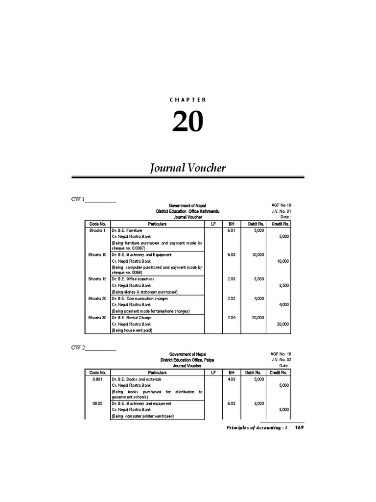 20 Journal Voucher | PDF | Debits And Credits | Expense
