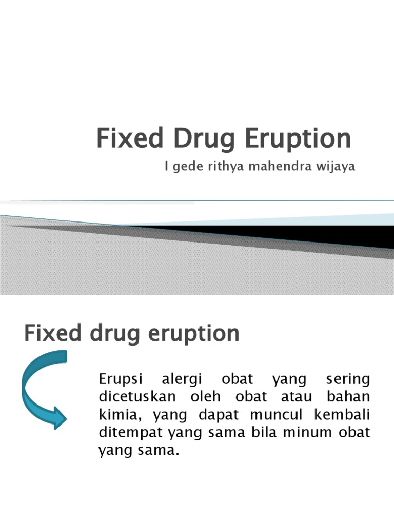 Fixed Drug Eruption | PDF