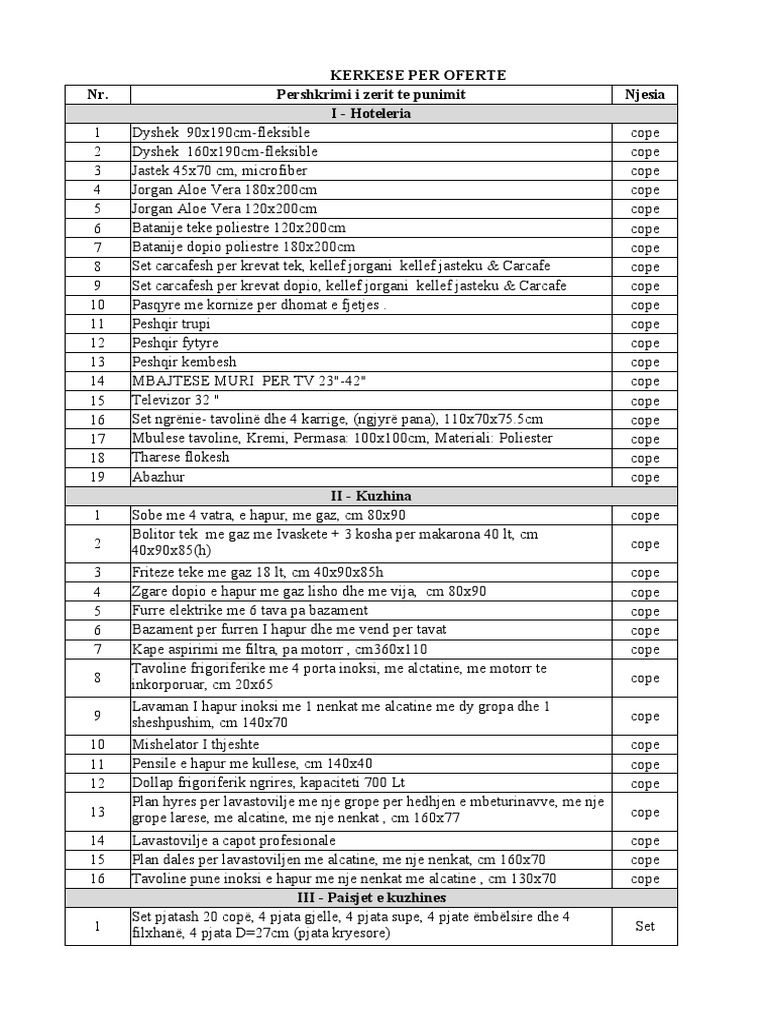 Kerkese Per Oferte | PDF