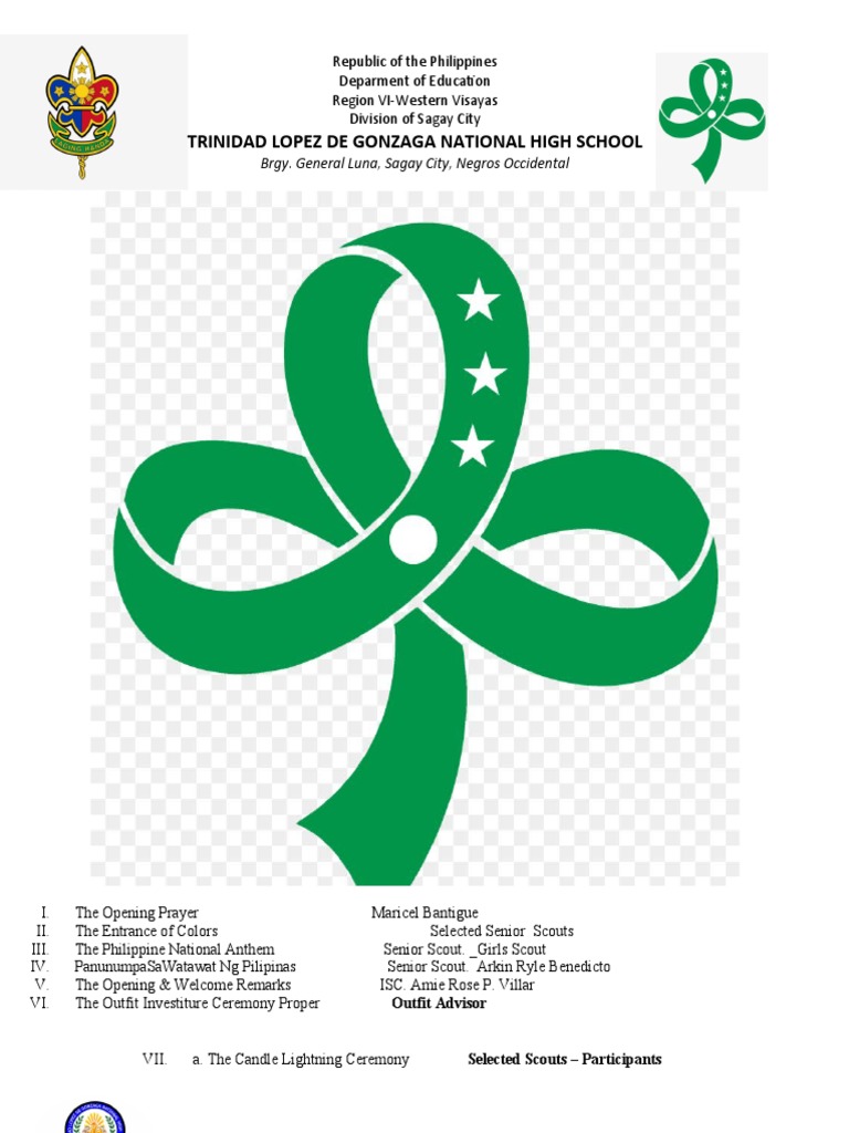 The Outfit Investiture Ceremony Program | PDF | Scouting