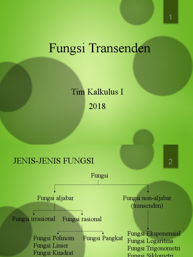 #03 - Jenis-Jenis Fungsi (Fungsi Transenden) | PDF