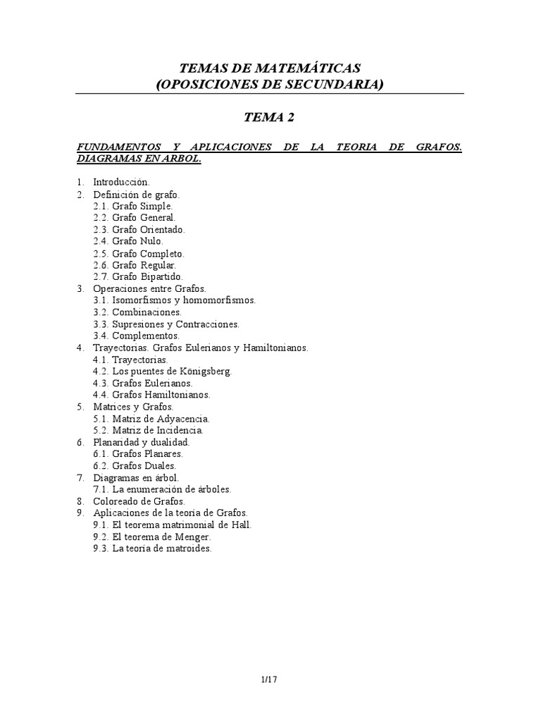 Fundamentos y aplicaciones de la teoría de grafos y diagramas de árboles | PDF | Teoría de ...