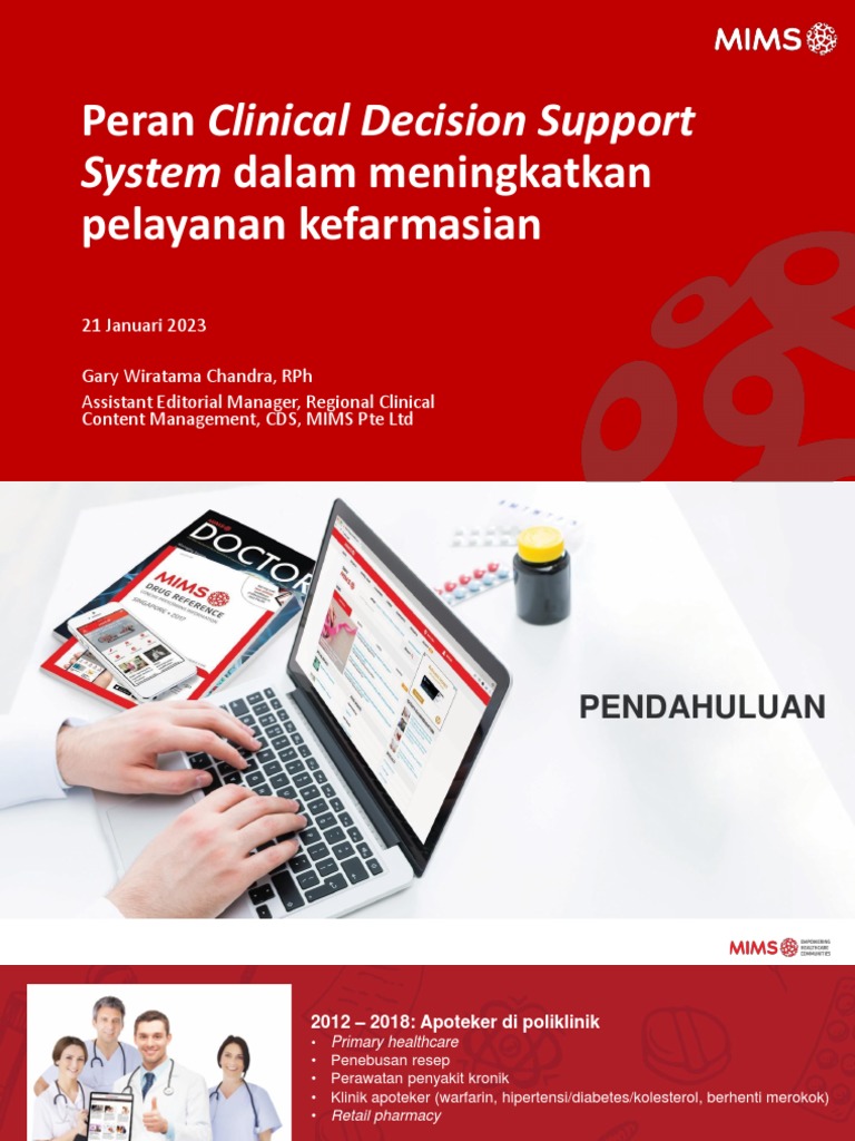 Peran Clinical Decision Support System Dalam Meningkatkan Pelayanan Kefarmasian - MIMS | PDF