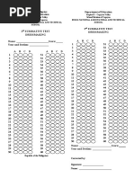 Answer Sheet Sample For Shading | PDF | Tests | Student Assessment And ...