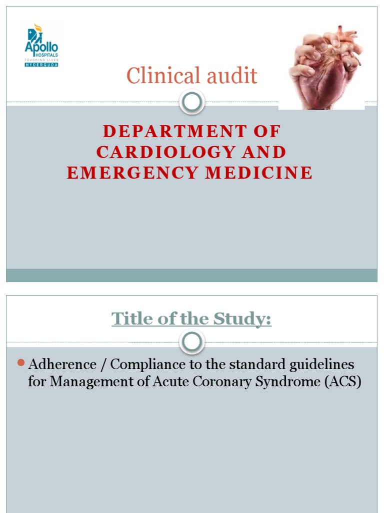 ACS Management Compliance Audit | PDF | Myocardial Infarction | Health ...