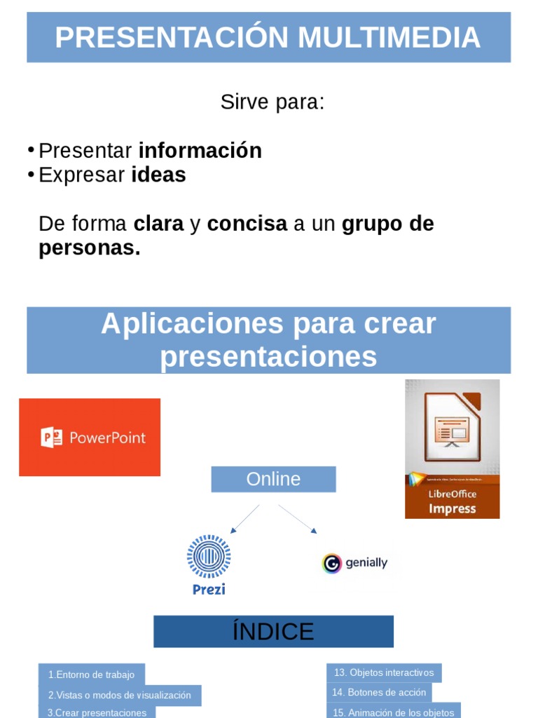 Guía de Presentaciones Multimedia | PDF | Tebas | Hipervínculo
