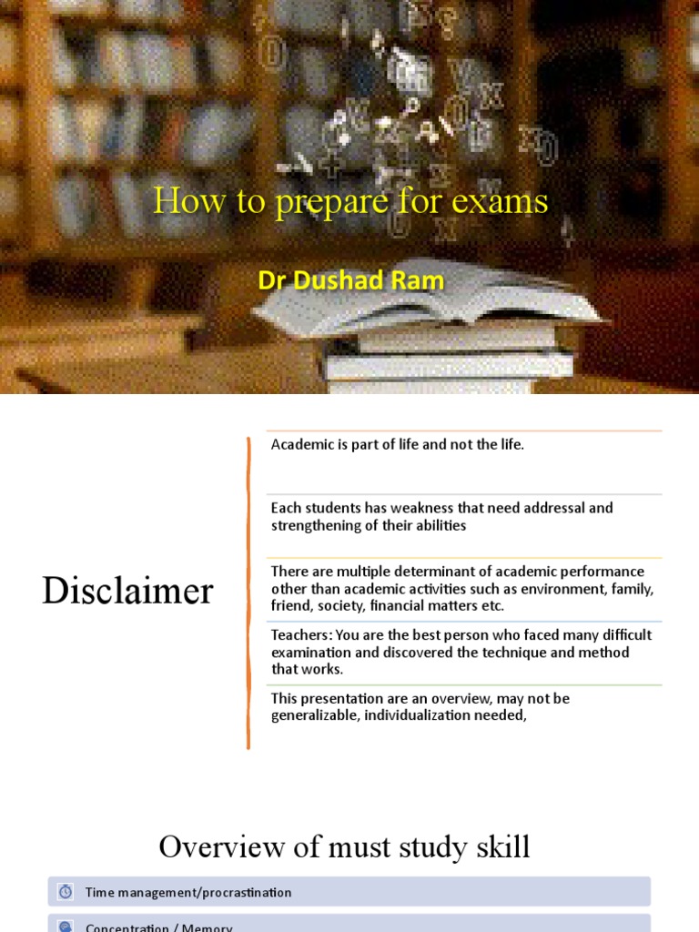 How To Prepare For Exam | PDF | Test (Assessment) | Professional Skills