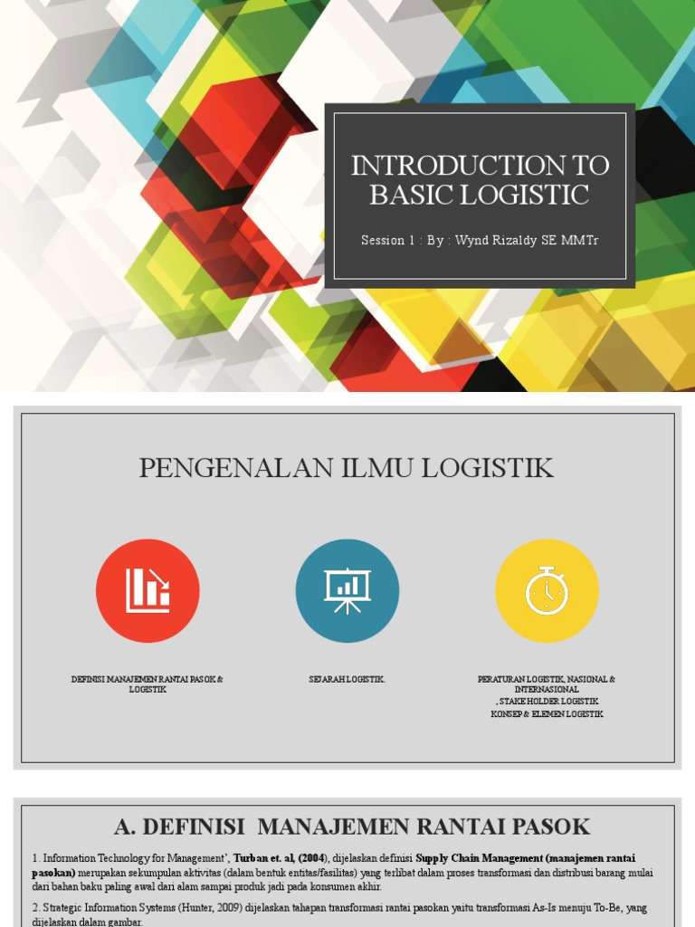 Episode 1 Introduction To Basic Logistic | PDF