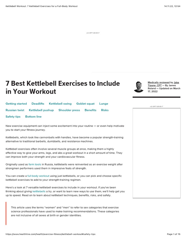 Kettlebell Workout: 7 Kettlebell Exercises For A Full-Body Workout ...