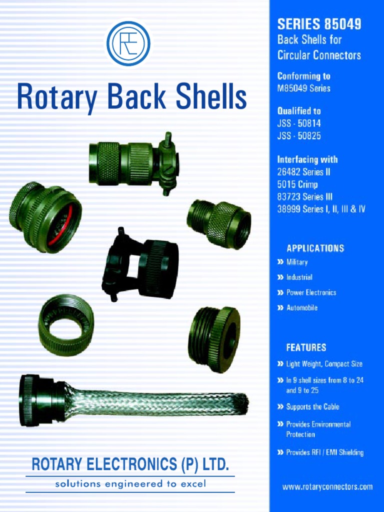 Classification and Specifications of Rotary Backshells for Circular ...