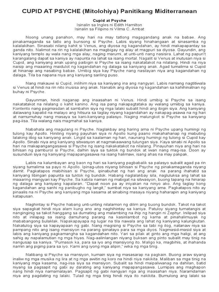 Cupid at Psyche | PDF