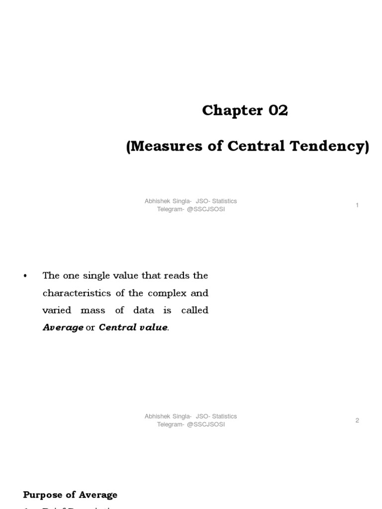 Measures of Central Tendency | PDF | Mode (Statistics) | Mean