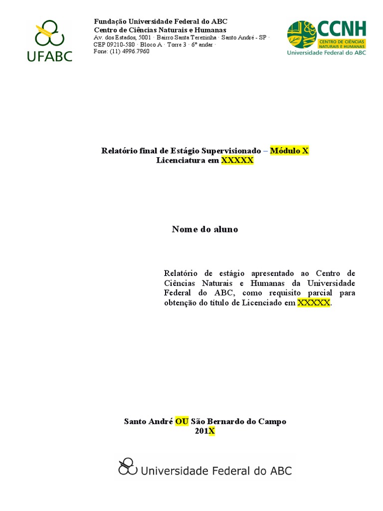 Modelo - Relatorio Estagio Licenciaturas.v1 | PDF | Science