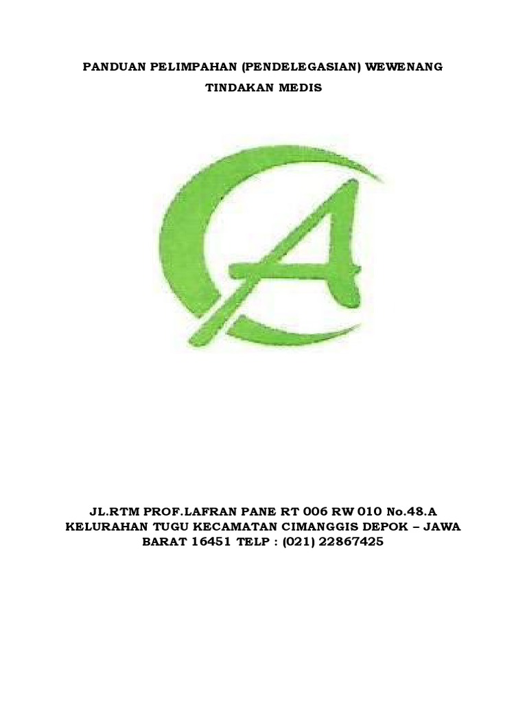 Panduan Pelimpahan Wewenang Medis | PDF