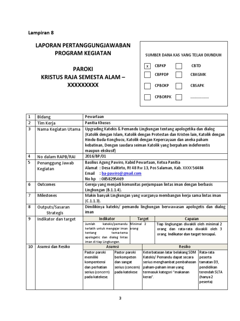 Format LPJ Program | PDF