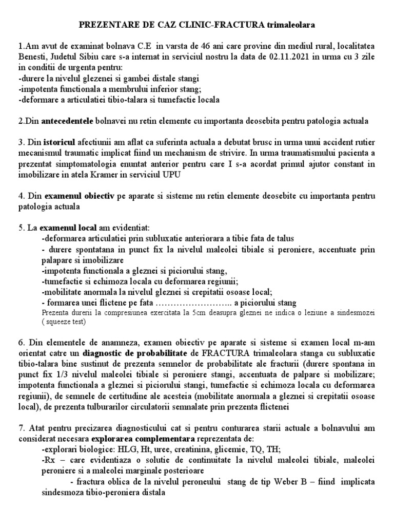 Fractura Trimaleolra - Caldarar | PDF