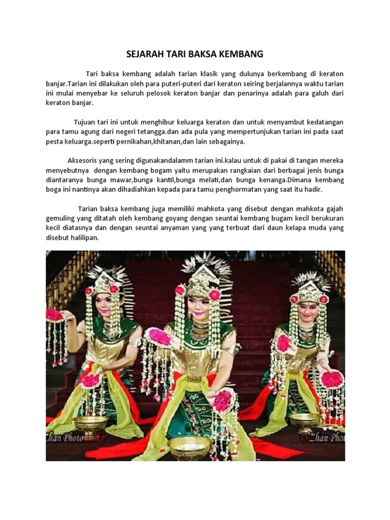 Sejarah dan Makna Tari Baksa Kembang | PDF