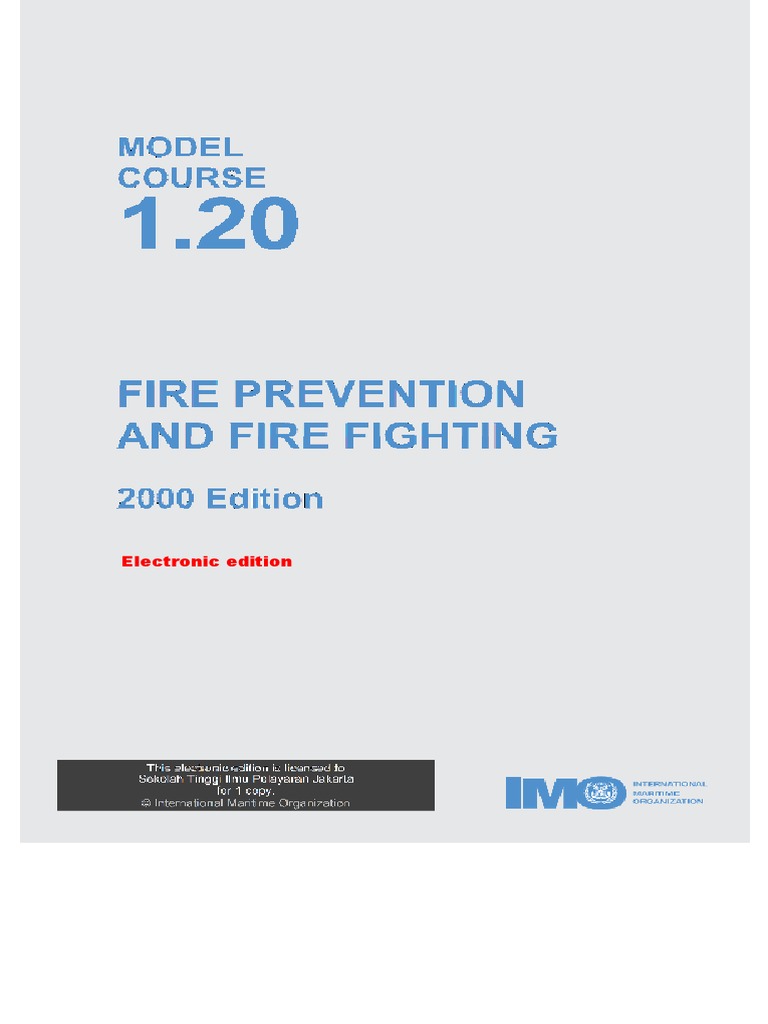IMO MODEL COURSE 1.20 Fire Fighting, 2000 Edition | PDF | Teaching ...