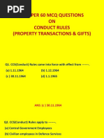 MCQs On FR & SR | PDF | Civil Service | Fee